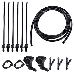 uxcell 1 Set Windshield Washer Water Nozzle Spray No.8538104030/8538104010 for Toyota Tacoma Base Pre Runner S-Runner 2001-2004