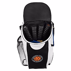 Amazin' Aces Premium Pickleball Backpack | Bag Features Pickleball Holder/Sleeve | Pack Fits Multiple Paddles | Convenient Pockets For Phone, Keys, & Wallet | Padded Back & Straps For Added Comfort