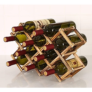 LoongZDD Freestanding Stackable Wine Rack Organizer for Countertop and Cabinets with Foldable Design and Scratch-Resistant Protector