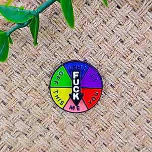Lucky Wheel Pin - Rotatable Arrows Pins - Fun Series - Enamel Lapel Pin - Plated Badge for Clothing, Bags, and Lanyards