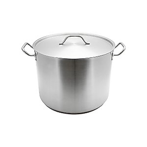 Thunder Group 100 QT 18/8 Stainless Stock Pot W/LID