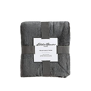 Eddie Bauer Ultra-Plush Collection Throw Blanket-Reversible Sherpa Fleece Cover, Soft & Cozy, Perfect for Bed or Couch, Smoke Grey