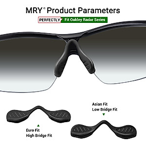 Mryok Replacement Nosepiece Nosepad for Oakley Radar Path EV RadarLock Sunglass - Black