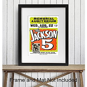 Michael Jackson Poster - Motown Black Music - Vintage Jackson 5 Concert Poster - African American Wall Art - Famous Black History - Black Culture - Black Art - Afro Wall Art - Music History Gifts