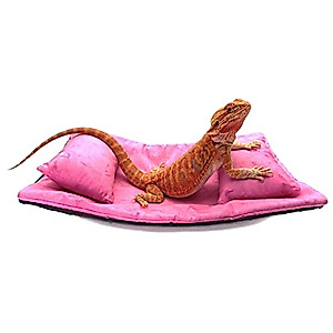 Chaise Lounge for Bearded Dragons, Pink Batik Fabric