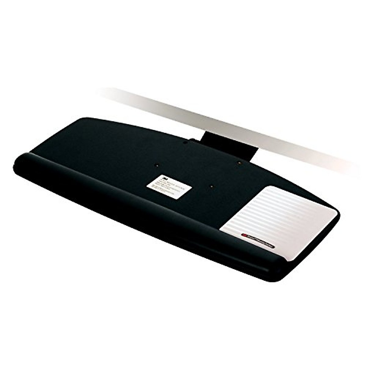 3M Keyboard Tray, Just Lift To Adjust Height And Tilt, Sturdy Tray Includes Gel Wrist Rest And Precise Mouse Pad, Swivels Side To Side And Stores Under Desk, 23" Track, Black (AKT90LE)