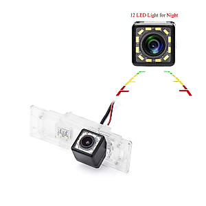 eHANGO Car Rear View Camera Bracket License Plate Lights Housing Mount for BMW 1 E81 E87 F20 F21 BMW 6 E63 F06 F12 F13 BMW Z4 E85 E86 E89 (12 LED)