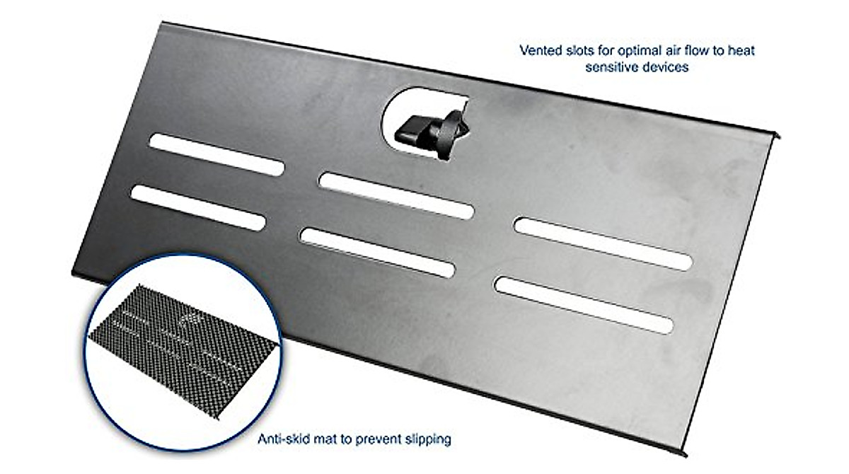 Mount Plus 12" TV Top Shelf | Easy Clip-On Storage Bracket