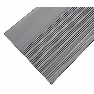 American Floor Mats Light-Duty 1/8inches Thick Gray 48inches Wide Vinyl Stair Treads