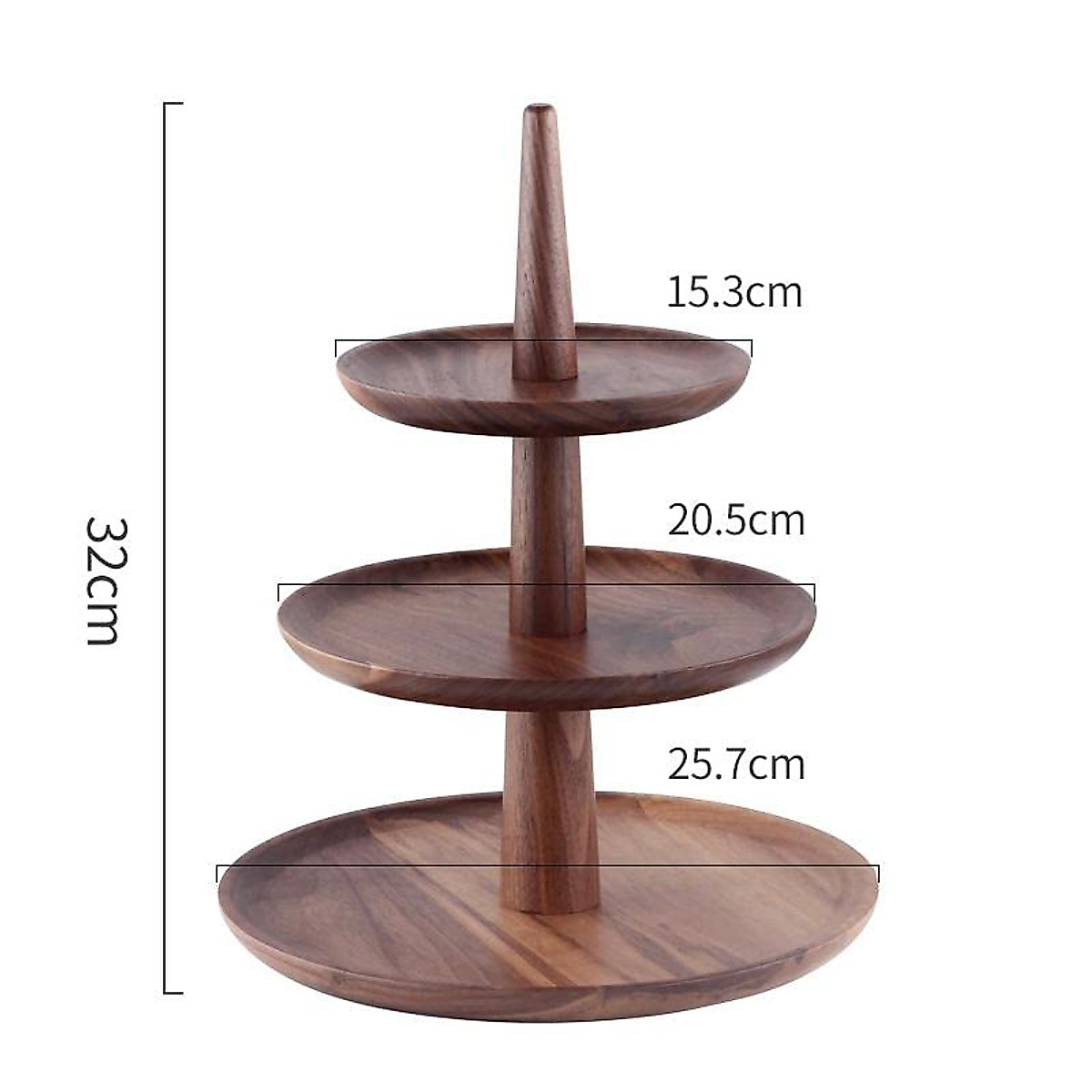 3 Tier Tray Wooden Decorative Farmhouse Tray Rustic Two Tier Tray Kitchen Tabletop Display Food Fruits Afternoon Tea Cupcake Organiser Wooden Rustic Cake Stand for Kitchen Counter Table