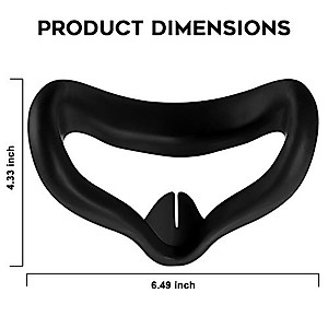 (2 Pack) Seltureone Silicone VR Face Pad Compatible for Quest 2, Face Eye Cushion Cover Mask Skin, Sweatproof Washable, Black, Red