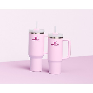 Stanley Quencher H2.0 Tumbler with Handle and Straw 30 oz | Flowstate 3-Position Lid | Cup Holder Compatible for Travel | Insulated Stainless Steel Cup | BPA-Free | Cherry Blossom