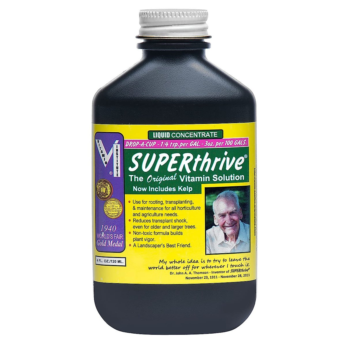 SUPERthrive The Original Vitamin Solution - Liquid Concentrate, May Add to Any Fertilizing Program, 4 fl. oz.