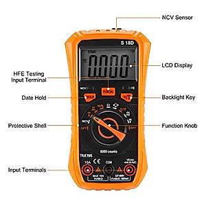 Digital Multimeter Tester, Electrical Voltmeter Tester, Volt Multi Meter, Car Battery Tester Circuit Tester
