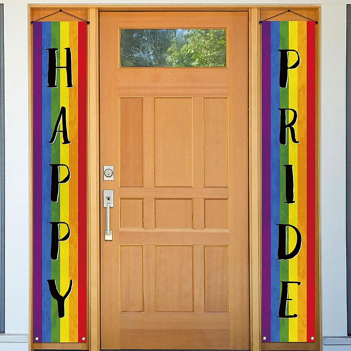 Gay Pride Decoration Outdoor Happy Pride Porch Banner LGBT Pride Day Pride Month Pride Prom Rainbow Party Decoration and Supplies