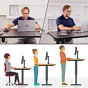 Velosan Standing Desk Frame, Electric Stand Up Desk Frame, Height Adjustable Electric Standing Desk Frame with LCD Touch Screen, Adjustable Height Desk Frame for Home & Office Table (Frame Only)