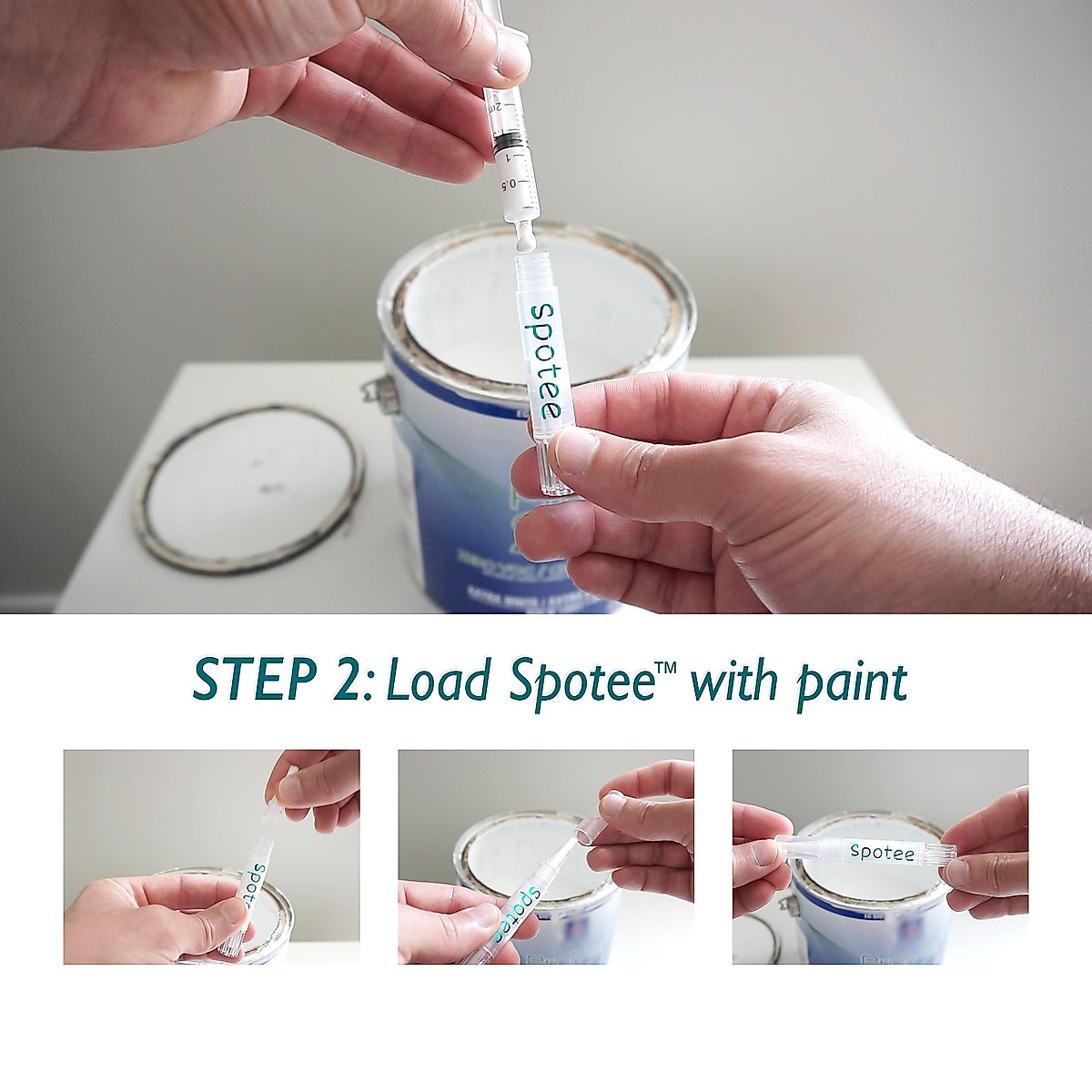 Spotee Fillable Paint Pen Applicator 6PCS For Touch-ups, Painting Walls, Blemished Surfaces - 6 Count, 1 Pack