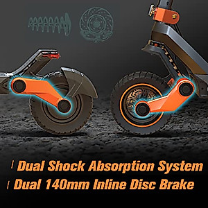Electric Scooter, Kugookirin G3 Electric Scooter for Adults Powerful 1200W Motor Up to 31 mph, 10.5" Off Road Tires 52V/18Ah Large Capacity, Dual Brake Folding Fast e Scooter for Adult (G3/1200W/18AH)