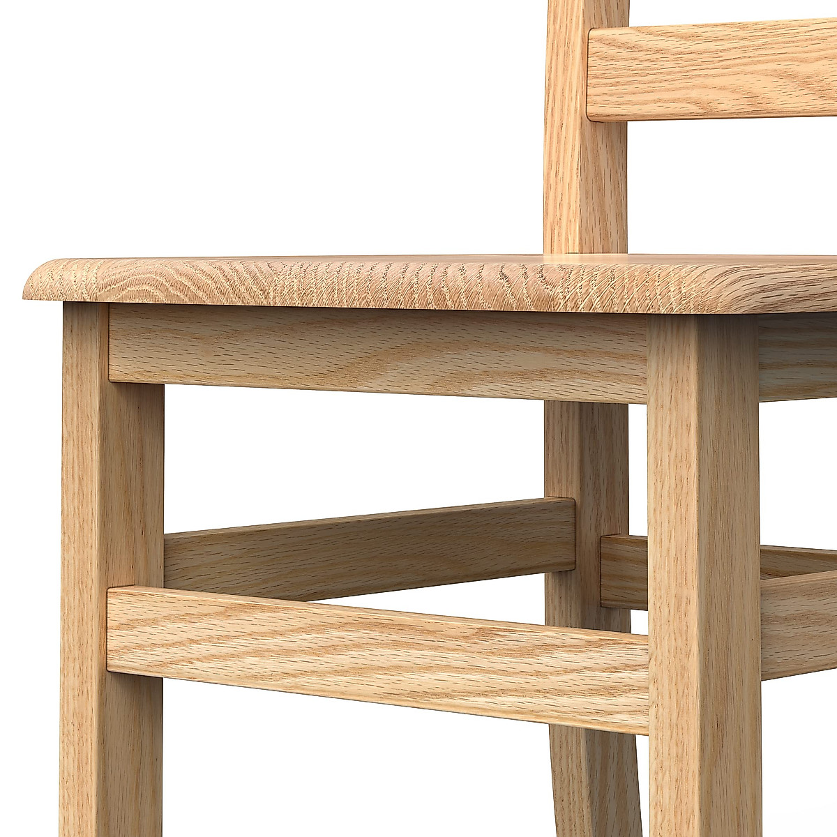 Foundations Little Scholars Ladderback Solid Hardwood Classroom Teacher Chair, Made in USA, Fully-Assembled, (18 Inch Seat Height, Ages 13+)