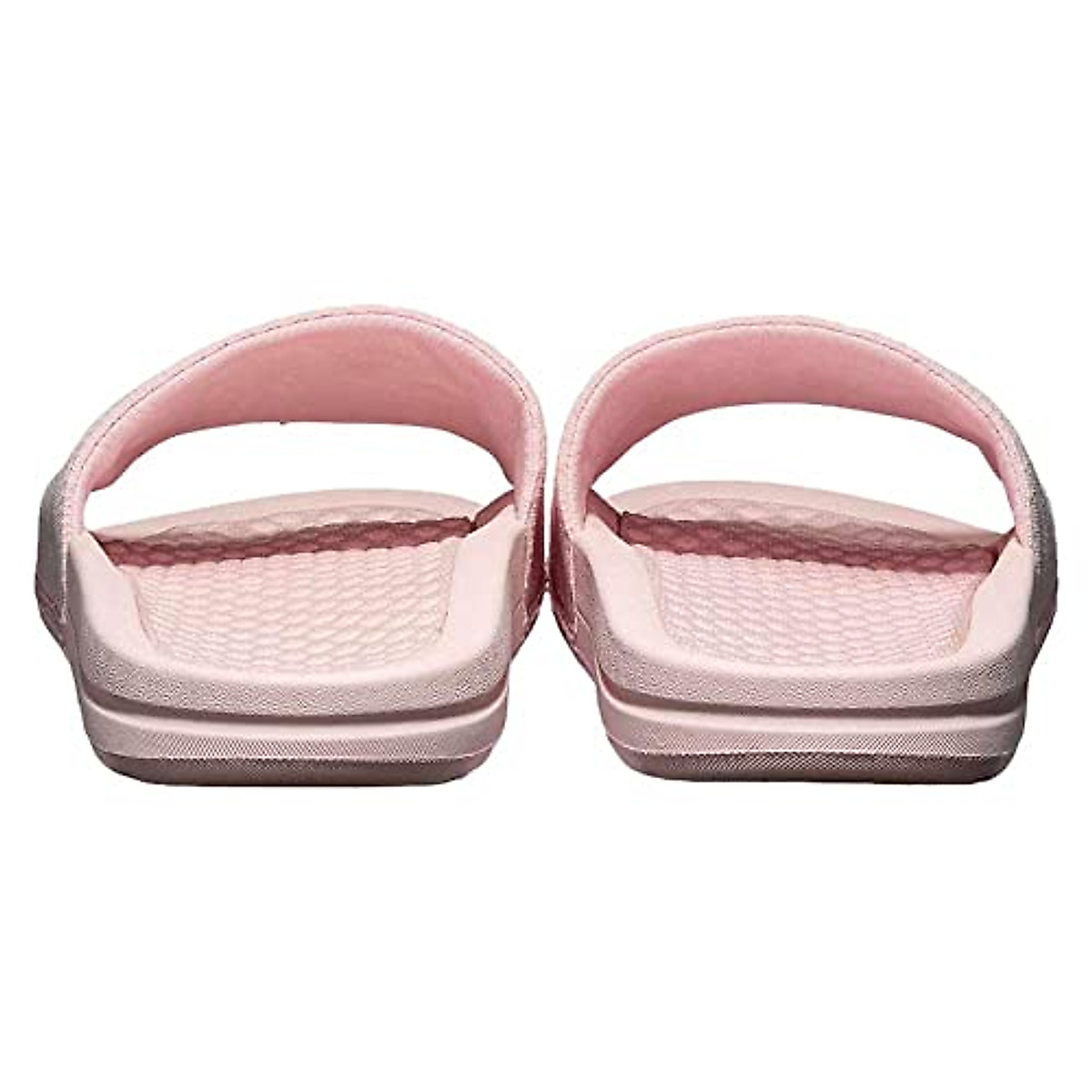 Athletic Propulsion Labs Women's Big Logo Techloom Slide, Bleached Pink/Multi/Blocked, 8