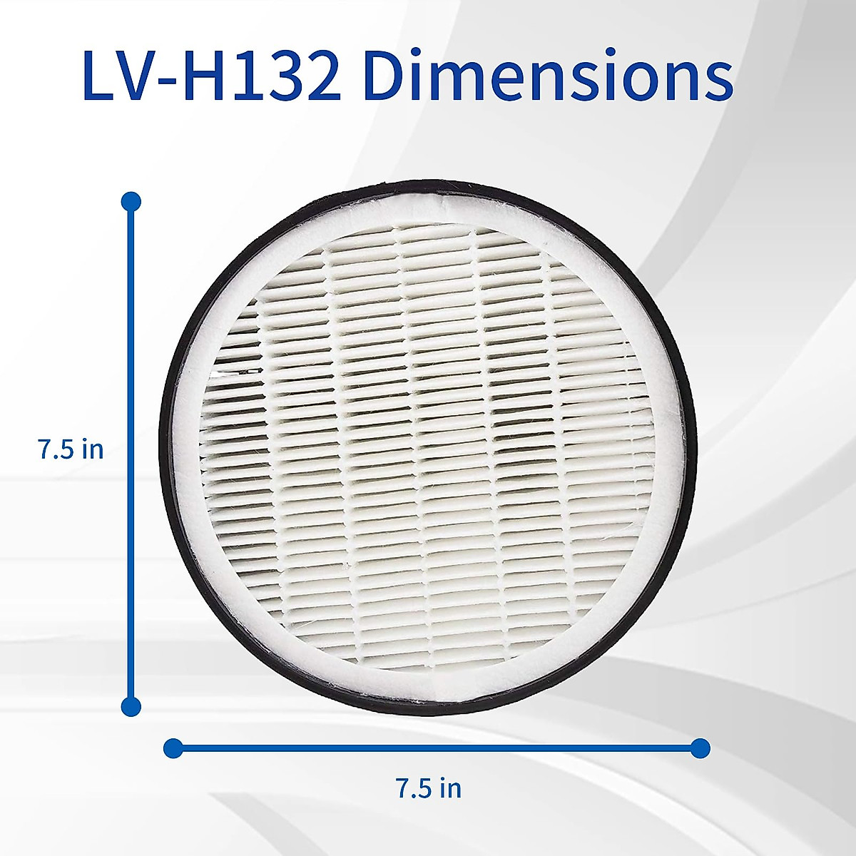 LV-H132 Replacement Filter Compatible with LEVOIT LV-H132-RF Filter Replacement, 3 Pack Filter with 2 Brush