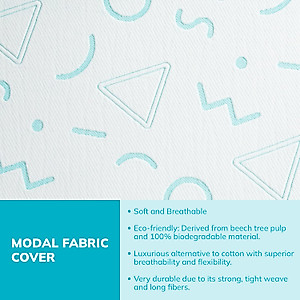 MLILY 5 Inch Twin Mattress for Kids, Bunk Bed Mattress with Mattress Protector in a Box Made in USA CertiPUR-US Certified, Medium Firm Trundle Foam Mattress, Blue