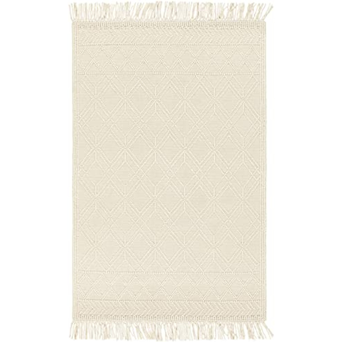 Mark&Day Area Rugs, 5x7 Staveley Bohemian/Global Beige Area Rug, Cream/White Carpet for Living Room, Bedroom or Kitchen (5' x 7'6")