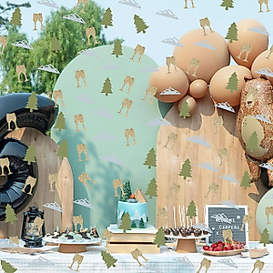 Camping Bachelorette Party Decorations - Mountain Bachelorette Party Confetti,Camp Table Glitter Confetti,Forest Hiking Bridal Shower Decorations,Last Trail Before The Veil Confetti