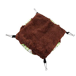 Liyeehao Small pet cage Hammock, Double Layer pet Hammock Hammock pet Blanket, Soft Plush pet Bed, for mice, Rats, Hamsters, Birds etc. (2 Sizes)(20 * 20)