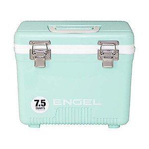 Engel UC7 7.5qt Leak-Proof, Air Tight, Drybox Cooler and Small Hard Shell Lunchbox for Men and Women in Seafoam