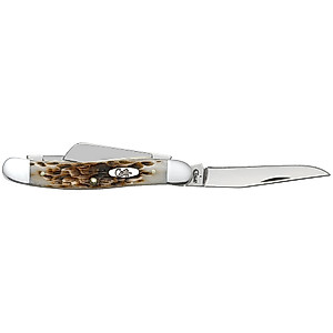Case XX WR Pocket Knife Medium Stockman With Genuine Bone Handle, Stainless Steel Blades, Length Closed: 3 5/8 Inches (Amber Bone W/Sharpening Stone)