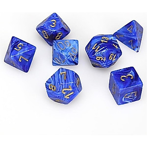 Chessex CHX27436 Dice-Vortex Blue/Gold Set