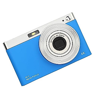 Compact Camera, 50MP Fill Light Portable Digital Camera, 2.88 Inch HD IPS Screen, 16X Zoom AntiShake for Travel (Blue)