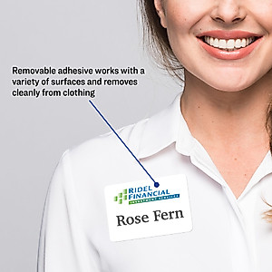 Avery Flexible Name Tag Stickers, White Rectangle Labels, 400 Removable Name Badges, 2-1/3" x 3-3/8" (5395)