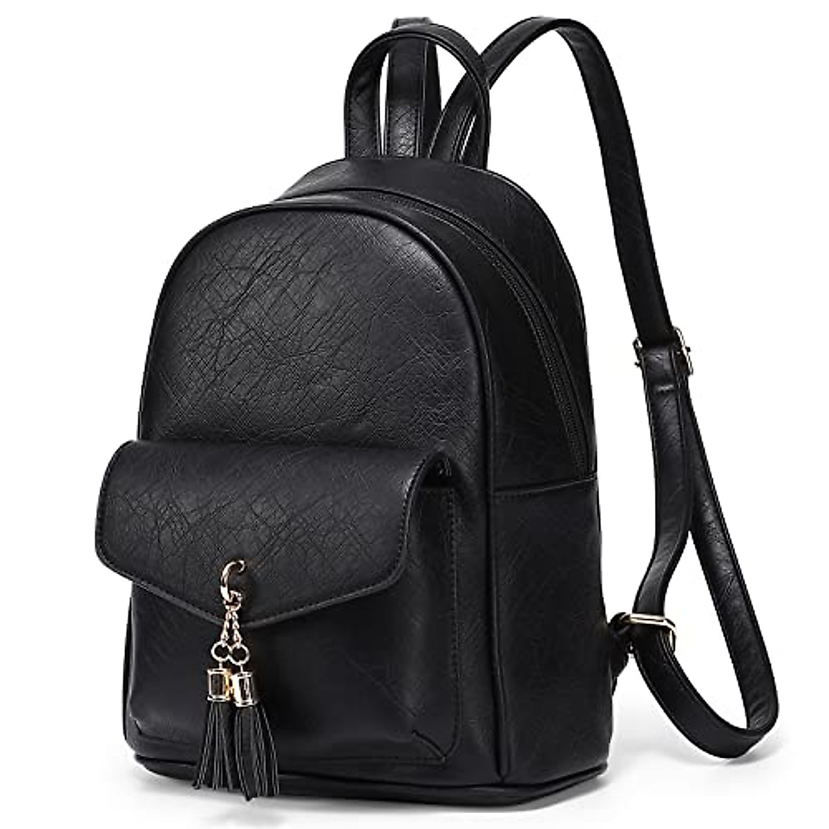 OUKUPA Small Fashion Backpack Purse for Women Girls,Leather Mini Backpack Designer Ladies Travel Shoulder Bag Teenage Girls Purses Daily Bookbag with Cute Tassel Lightweight