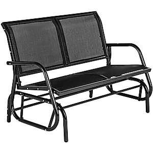 Alek...Shop Glider Bench Loveseat Rocking Chair 2-Person Seat Double Swing Chair, Essential Perfect for Patio, Porch, Garden, Indoor Outdoor