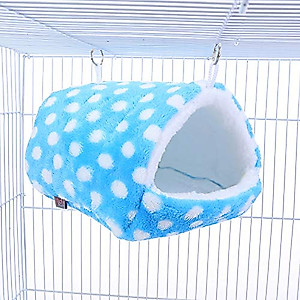 Filhome Small Animal Bed Set, Hamster Hammock House Guinea Pig Bed Rat Sleep Pad Mat Cage Accessories for Sugar Glider Chinchilla