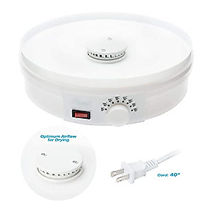 Rosewill Countertop Portable Electric Food Fruit Dehydrator Machine with Adjustable Thermostat, BPA-Free 5-Tray RHFD-15001