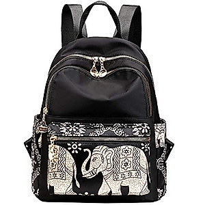 Van Caro Women Girls Mini Elephant Backpack Small Backpack School Bag Bookbag Casual Daily Travel Daypack