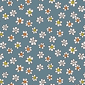 Vera Bradley Women's French Terry Pullover Hoodie With Pocket (Extended Size Range), Prairie Paisley Daisy, Small