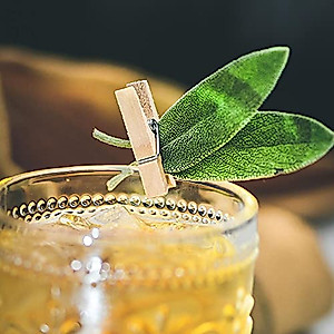 All-Natural, Wooden 1.5-Inch Mini Cocktail Garnish Clothespins, Package of 100 Count