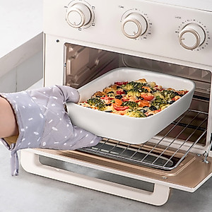 UNICASA Casserole Dishes - White Baking Dish for Oven, Ceramic Lasagna Pans 9 x 13 In, Oven Safe Bakeware Set of 3 for Kitchen Cooking, Cake, Banquet and Dinner