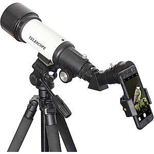 SOLOMARK 1.25" Telescope Phone Adapter with Built-in 1.5X Barlow Lens - Which can help Refractor & Reflector Telescope Quick Aligned Smartphone