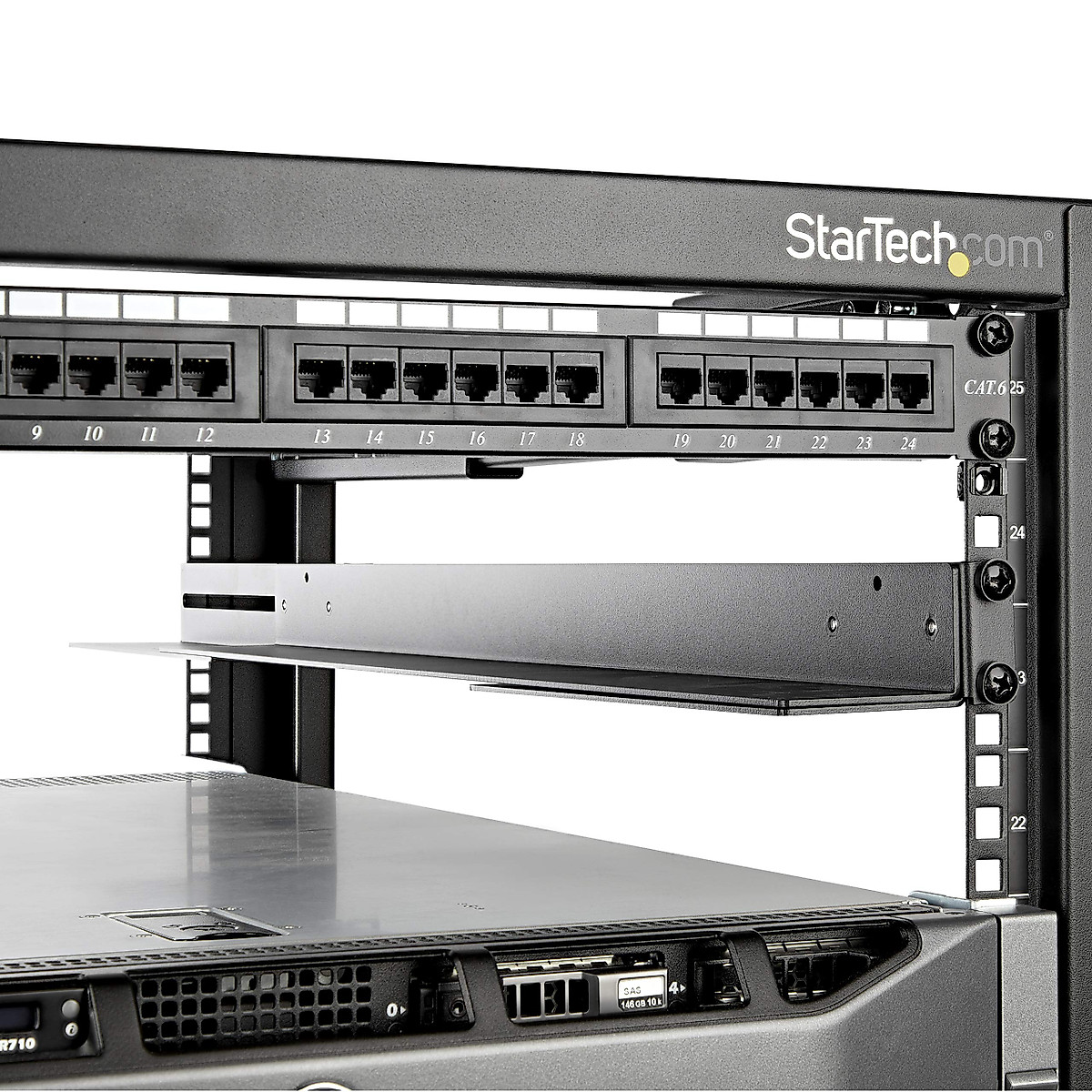 StarTech.com 1U 19 inch Server Rack Rails - 24-36 inch Adjustable Depth - Universal 4 Post Rack Mount Rails - Network Equipment/Server/UPS Mounting Rail Kit HPE ProLiant Dell PowerEdge (UNIRAILS1UB)