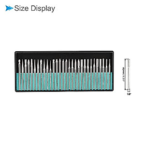 CoCud Diamond Grinding Bit Set, 1/8" Shank 120 Grit, Diamond Coated Burrs Bits Rotary Tool - (Applications: for Carving Grinding Ceramics), 30-Pieces