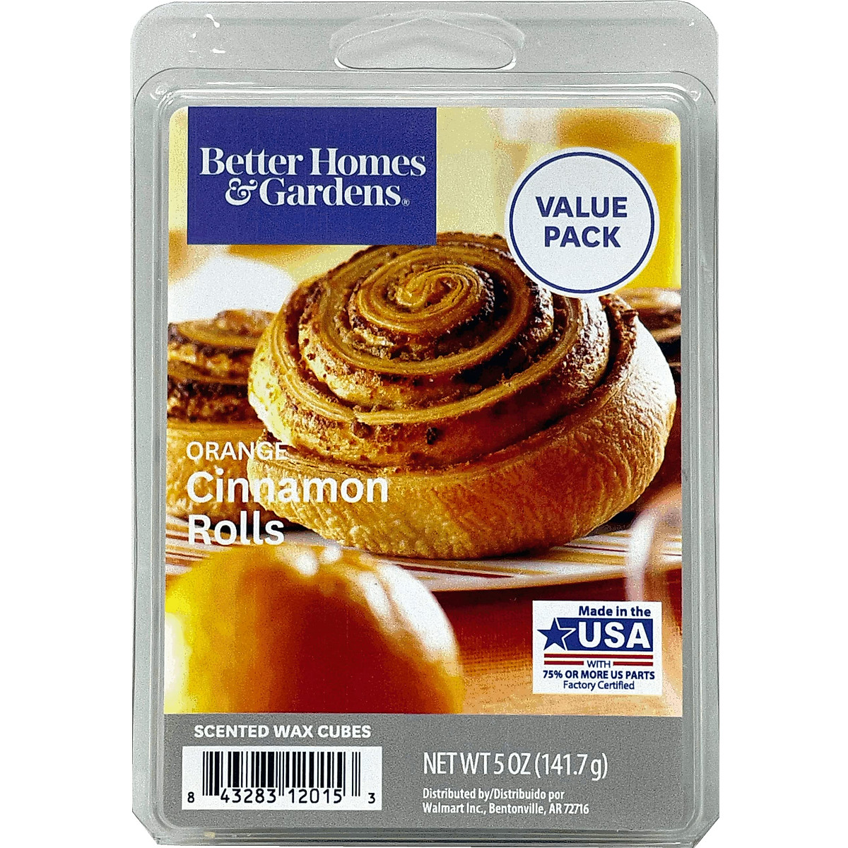 Better Homes and Gardens Orange Cinnamon Rolls Wax Cubes 5oz RP-12015 5oz (141.9g)