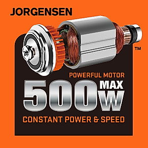 JORGENSEN Oscillating Tool 5°Oscillation Angle, 4 Amp Oscillating Multi Tools Saw, 7 Variable Speed with 16-piece Electric Multitool Blades & Carrying Bag - 70800