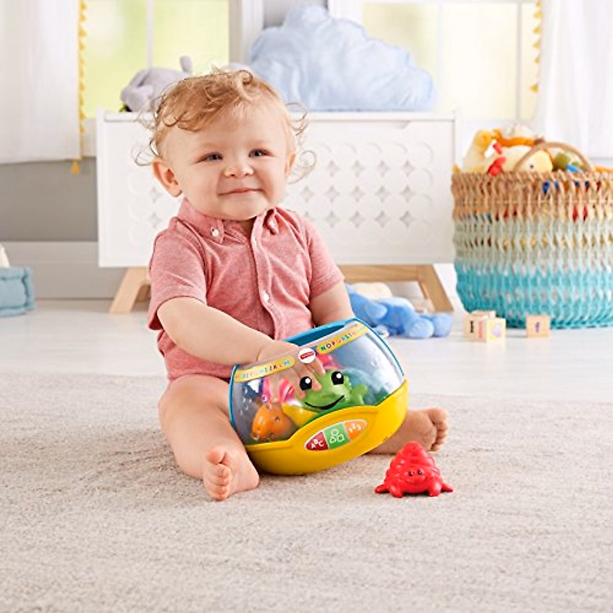 Fisher-Price Laugh & Learn Baby & Toddler Toy Magical Lights Fishbowl With Smart Stages Learning Content For Ages 6+ Months