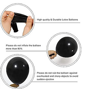 YMSZ Black and Gold Balloons, 67pcs 12 Inch Metallic Gold and Black Balloons for Birthday, Retirement, Graduation, New Year's Eve Party Decorations