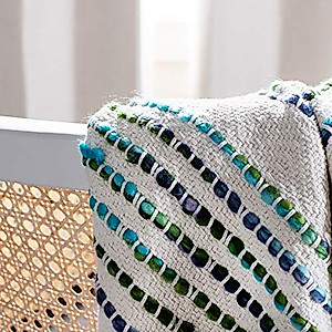 Safavieh Home Landra Blue and White 60 x 72-inch Fringe Blanket Throw